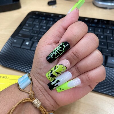 Halloween Oogie Boo Nails/ Halloween Press on Nails - Etsy