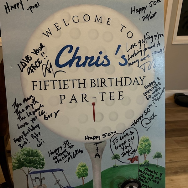 Editable Golf Birthday Welcome Sign, Golf Birthday Par-tee Decoration ...