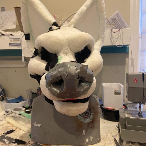7 Fursuit Head EAR Pattern DIY PDF Digital Download Template for Mascot ...