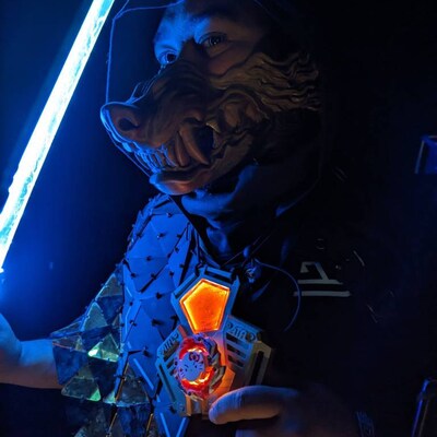 Snarling Wolf Mask 3D Printed Demon Oni Half Mask - Etsy