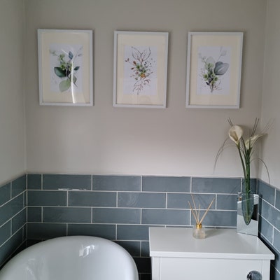 Spa Bathroom Decor, Bathroom Wall Decor, Botanical Bathroom Art ...