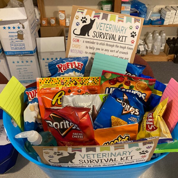 Vet Tech Survival Kit Gift Tags: Printable, Editable Template - Etsy