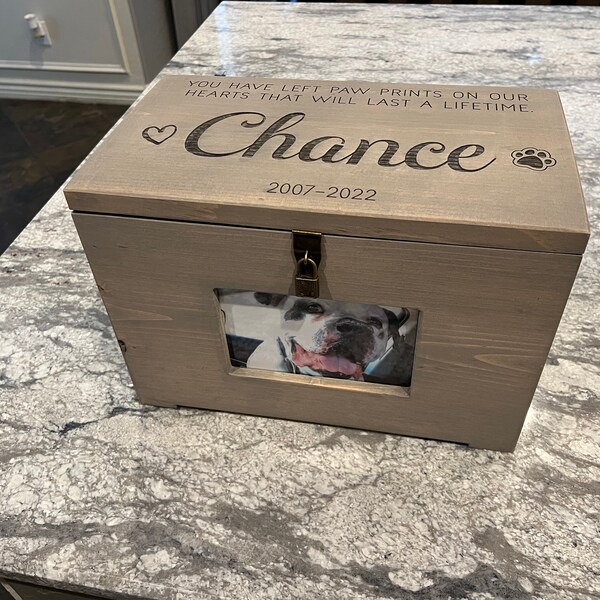 Large Personalized Pet Memory Box / Urn With Name and Quote or Poem - Etsy