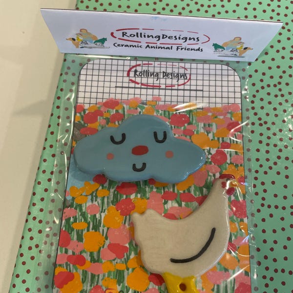 Ceramic Cloud Magnet, Cute Fridge Magnet, Cute Birthday Gift for Her ...