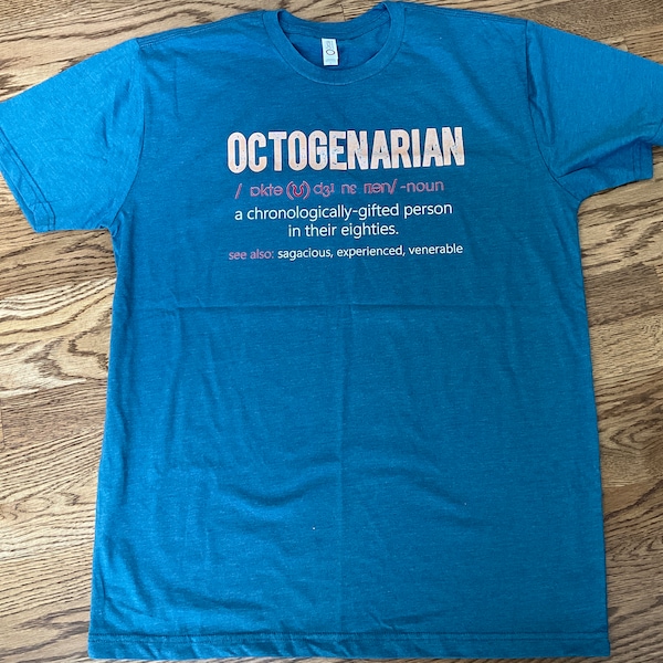 80th Birthday Definition Shirt,80th Birthday Tee,octogenarian Tshirt ...