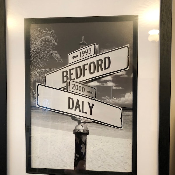 Personalized Street Sign Wedding Gift - Custom Couple Names & Date DIY ...