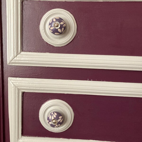 Red & White Ceramic Knobs Ceramic Door Knobs Kitchen Cabinet Drawer Pulls - Etsy