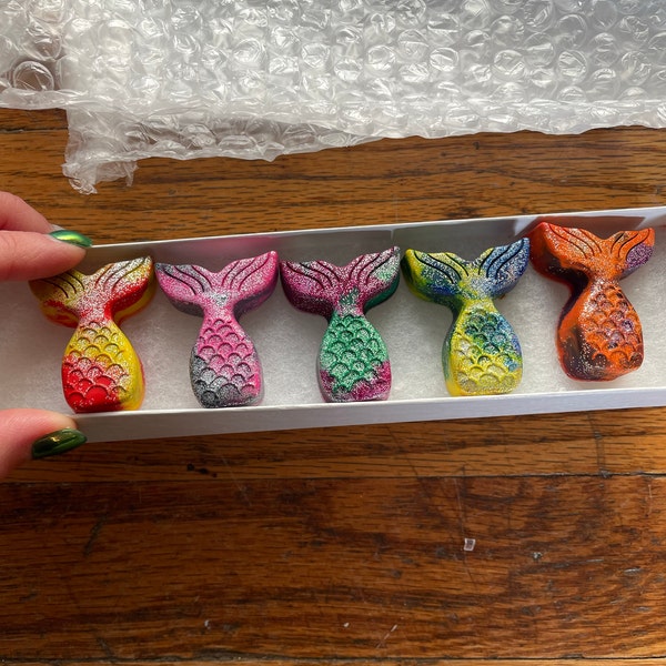 Mermaid Tail Crayons, Mermaid Crayons - Etsy