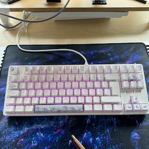 Cute Uwu Rose Gold Metal Artisan Keycap Custom Mechanical Keyboard Cute ...