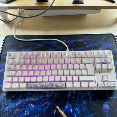 Cute Uwu Rose Gold Metal Artisan Keycap Custom Mechanical Keyboard Cute ...