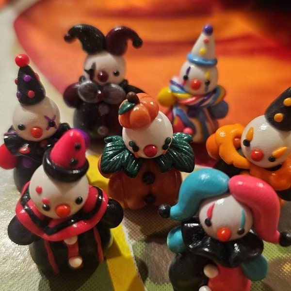 Mini Clown Handmade Figurine - Etsy