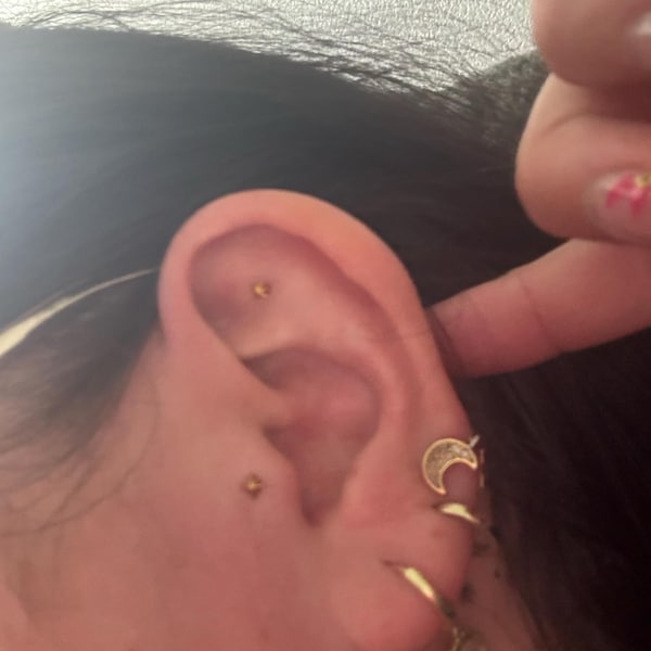 Teardrop Threadless Titanium Stud – Hypoallergenic Flat Back Earring ...
