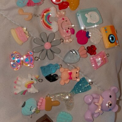Cute Charm Mix 25 or 50 Pc Variety of Animal Food Kawaii Cabochon ...