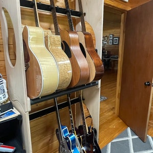Ruach GR-2 Customisable 5 Way Wooden Guitar Rack and Holder for Guitars ...