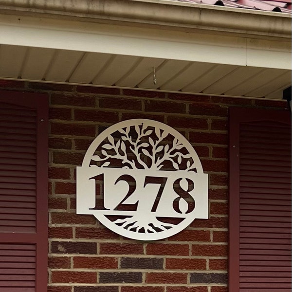 Custom Metal Address Sign, Metal House Numbers, Metal Address Plaque ...