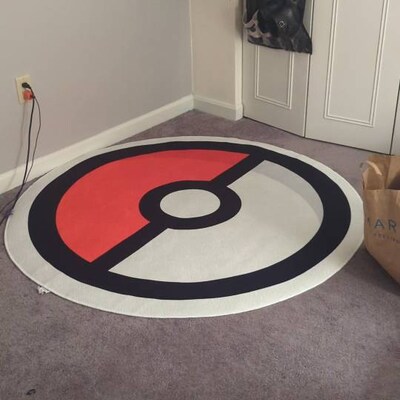 Pokemon Ball Round Rug - Etsy
