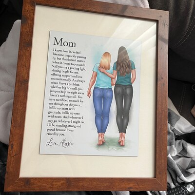 Customizable Illustration for Mom, Mother Birthday Gift, Mom Christmas ...