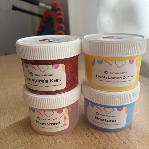 Starberry Slime Red Clear Slime With Glitter Strawberry Scented Slime ...