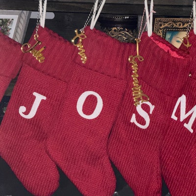 3D Stocking Name Tags Acrylic Christmas Stocking Name Tag Personalized ...