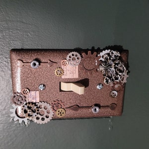 Gunmetal Industrial / Steampunk Outlet Cover is Handcrafted Made From ...