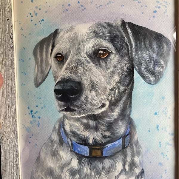 Custom Hand Painted Pet Portrait Custom Dog Portrait Custom Dog ...