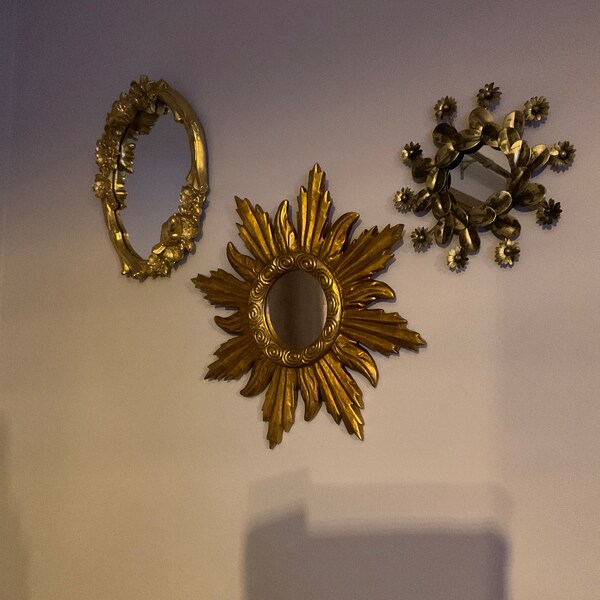 Best Seller! Funky Gold Ornate Framed Antique Style Sunburst Wall ...