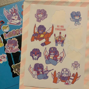 TF MTMTE TFA Starscream Sticker Sheets - Etsy