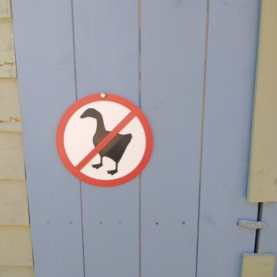 No Geese Allowed Sign Untitled Goose Game Wall Art - Etsy