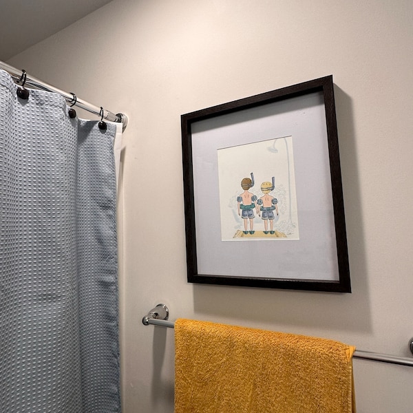 Brothers Bathroom Art - Boys Bathroom Art Print - Art for Kids Bathroom ...