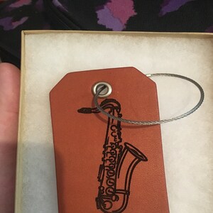 Saxophone or Alto Sax Instrument Tag Instrument Case ID - Etsy