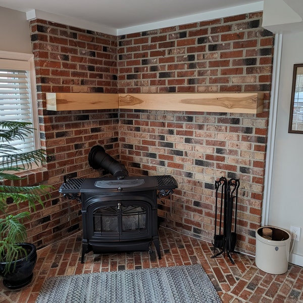 Hickory / Pecan Wood Mantel, Mantle, Floating Shelf - Etsy