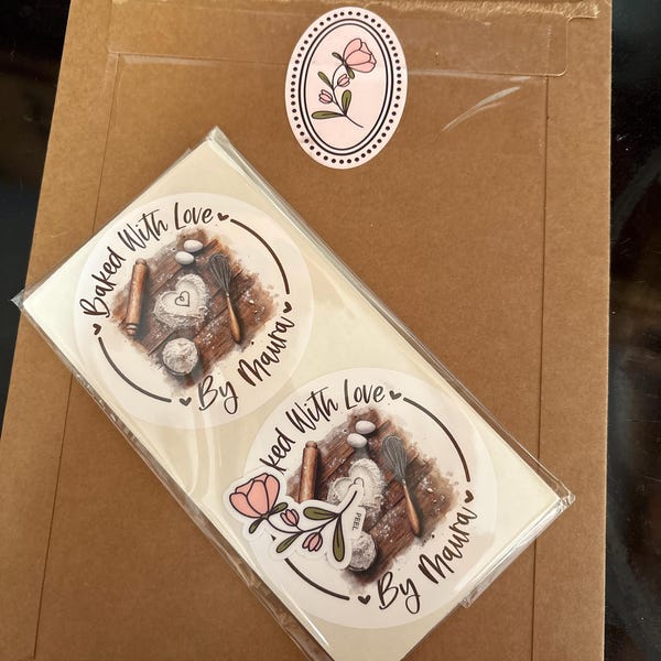 Personalized Homemade Bakery Labels || Custom Baking Stickers || Baked ...