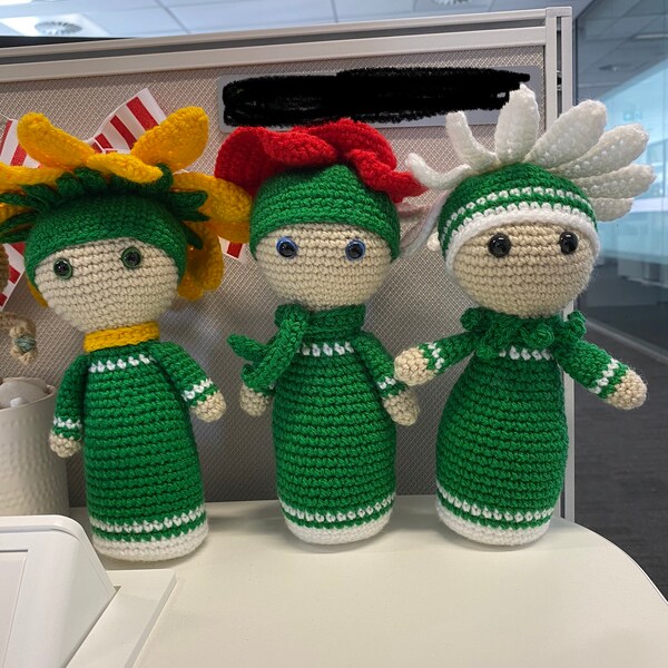 Crochet Pattern Poppy Amigurumi Doll, Crochet Doll - Flower Doll Poppy ...