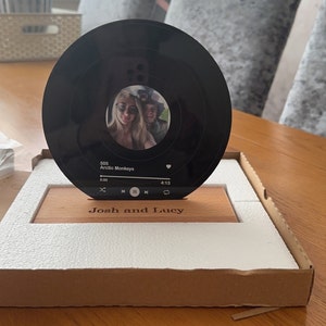 Romantic Personalized Record Birthday Gift for Her Anniversary Gift for ...