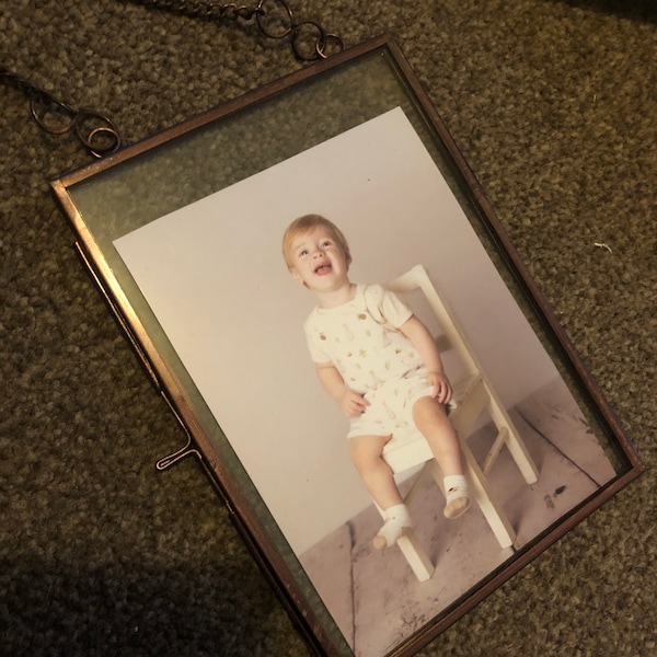 Hanging Metal Photo Frame With Metal Chain Portrait or Landscape 8x10 ...