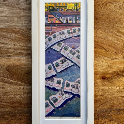 Panoramic Picture Frame in 1x1 Flat Style and Vintage Color of Your ...