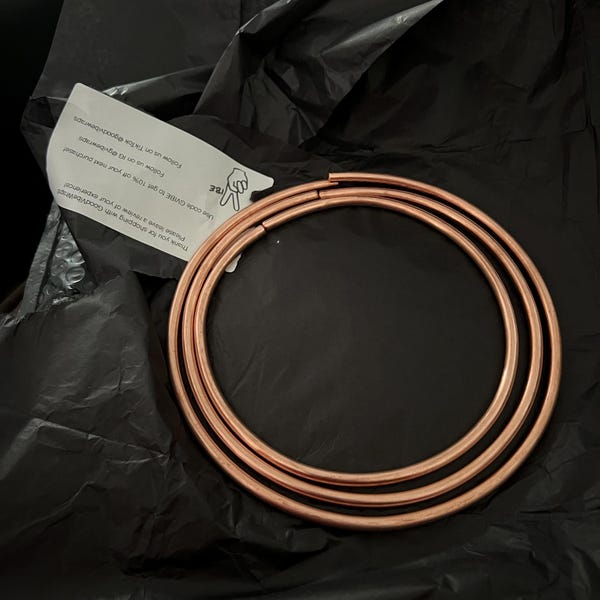 Thick Pure Copper Neck Cuff | Copper Choker Necklace Single and Set of ...