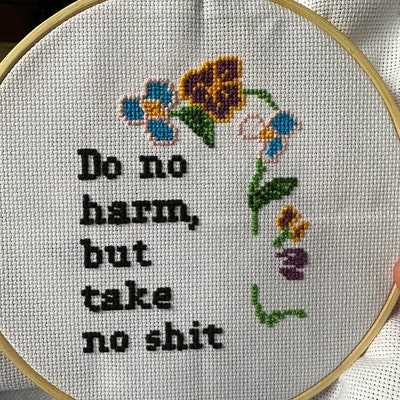 Beginner Cross Stitch Pattern, Fun and Easy Cross Stitch, Funny Cross ...