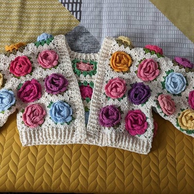 Crochet Pattern, Crochet Butterfly Granny Square Cardigan, Flower ...