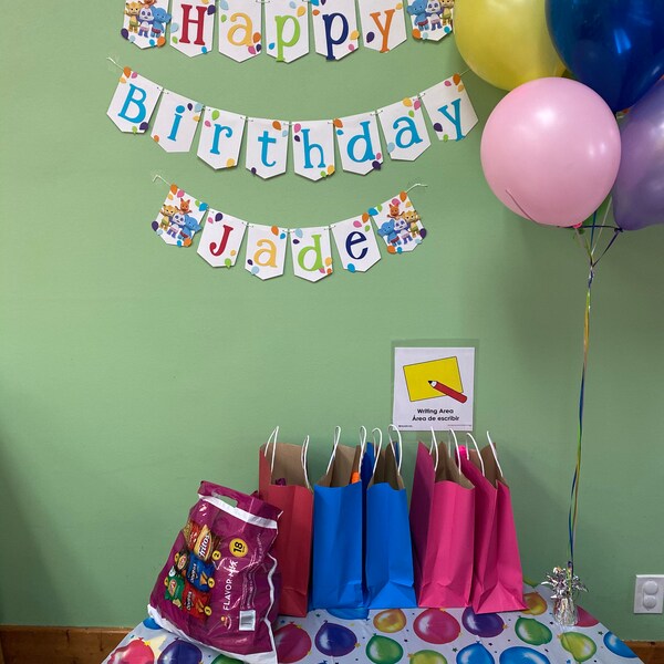 Word Party Birthday Banner/word Party Banner/word Party Theme/word ...