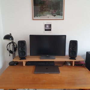 Modern Computer Desk With Drawers Made From Solid Oak and Natural Oak ...