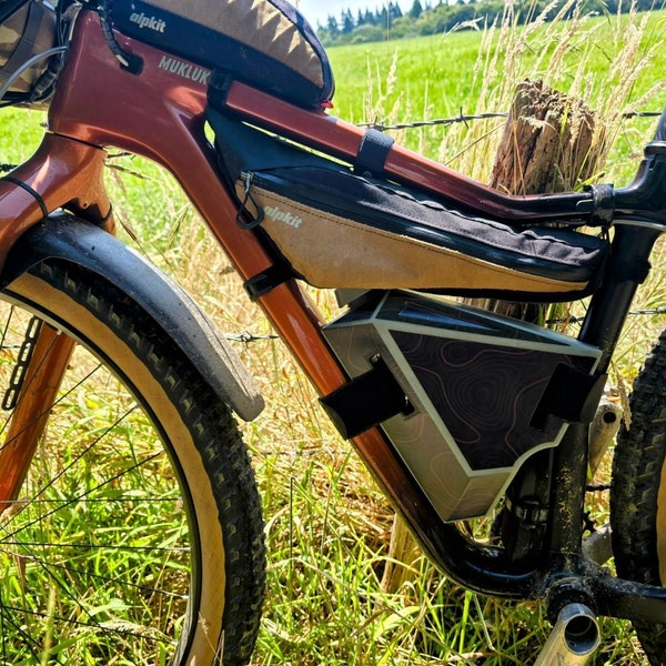 Neon Topographic Map Bicycle Frame Protector Decals, Bike Protection ...