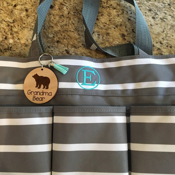 Personalized Mint Carry All, Gift for Her, Tailgate Bag, Monogramed ...