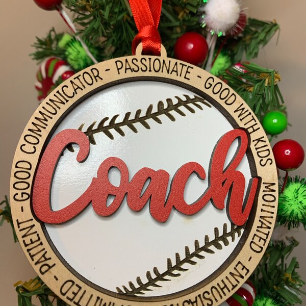 Baseball Svg, Gift for Baseball Coach. Ornament or Car Charm Svg, Can ...