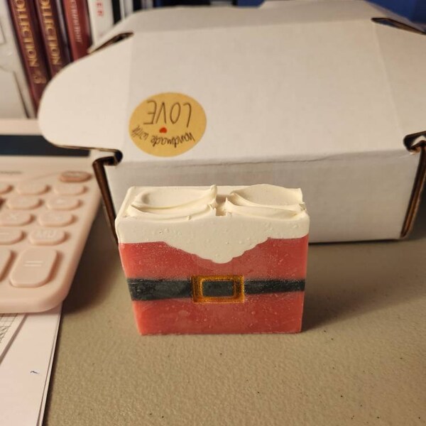 Santa Soap Bar, Natural Soap, Santa Themed Soap - Etsy