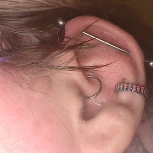 Titanium Industrial Piercing / Scaffold Piercing Bar Ball End ...