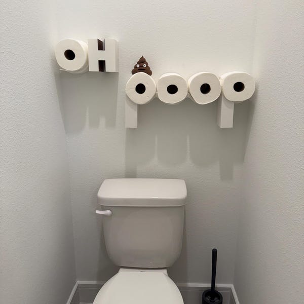 The Original POOP - Toilet Paper Holder - Functional and Fun TP Shelf ...