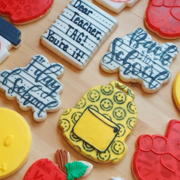 1st Day of School or First Day of School Hand Lettered Cookie Cutter ...