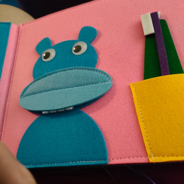 3D Quiet Book Montessori Toy, Soft Felt Busy Book Early Education With ...