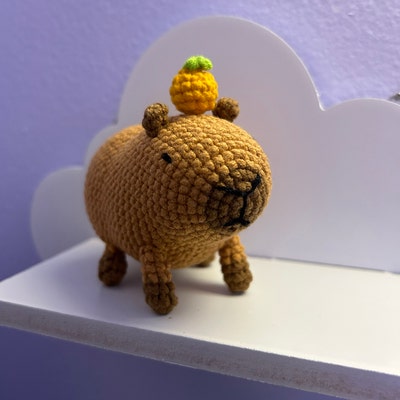 Ready to Go: Crochet Capybara With Heart Knitting Capybara Amigurumi ...